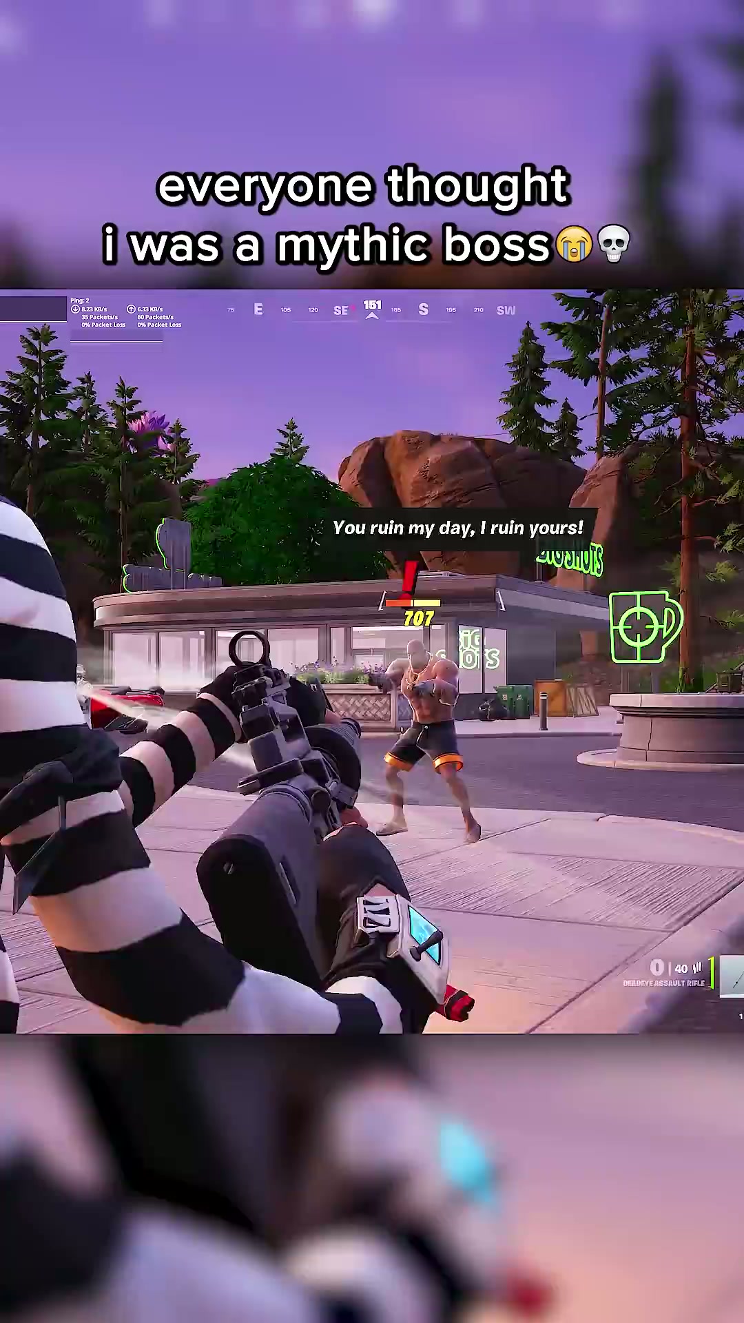 Fake mythic boss troll