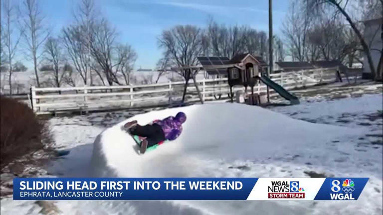 In Lancaster County, a local resident builds ice track with four-foot ...