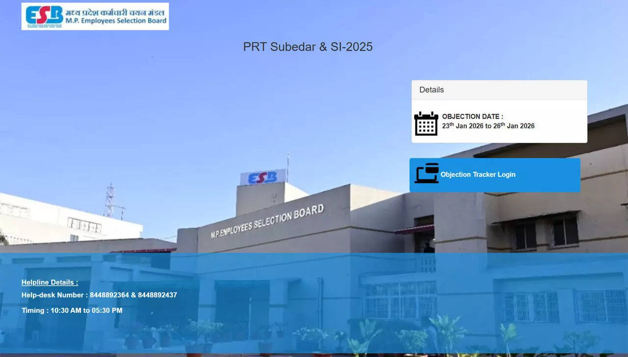 MP Police SI and Subedar answer key 2026 released, objection window ...