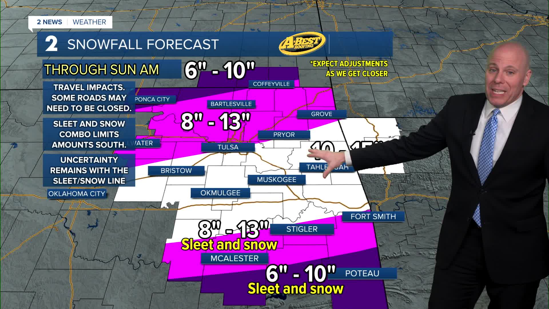 High impact snow and sleet forecast through the weekend