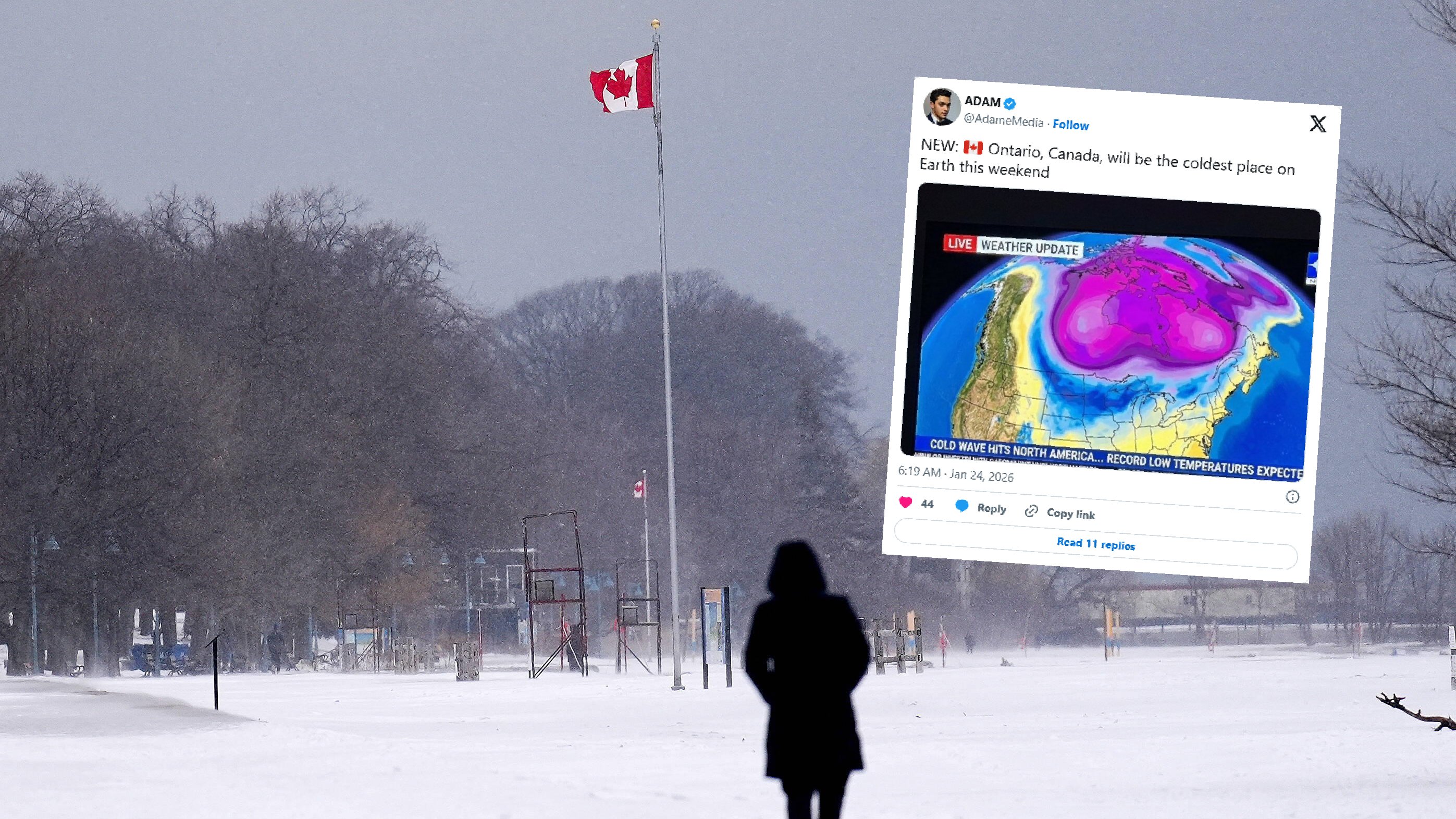 Fala ekstremalnego zimna uderzy w Kanadę. Temperatura spadnie do -50 st. C