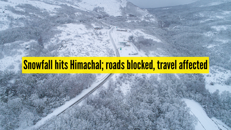 Heavy snowfall disrupts life in Himachal Pradesh; more than 500 roads ...