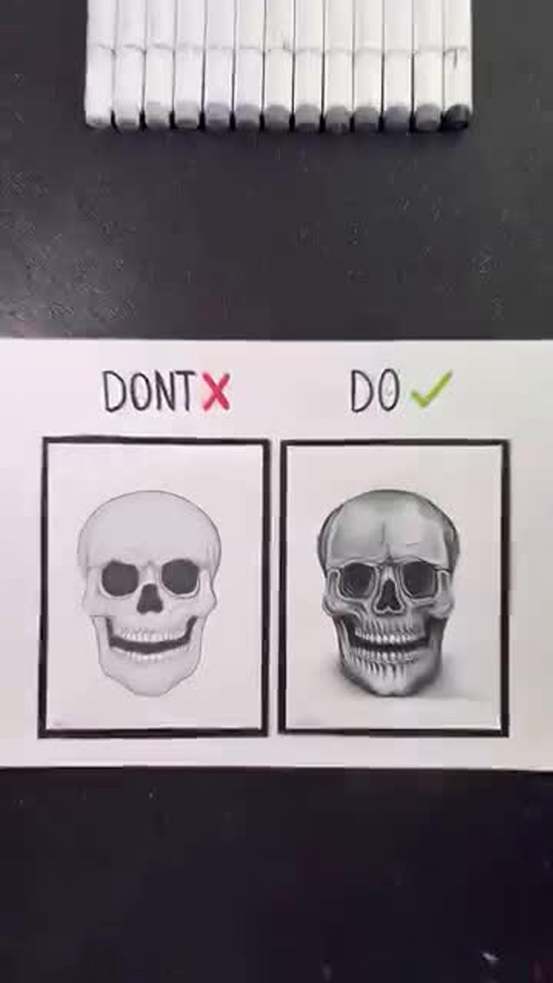 How to Easily Make Skull Drawing