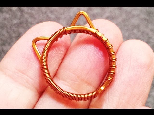 Cute wire cat ring - Handmade jewelry ideas 97