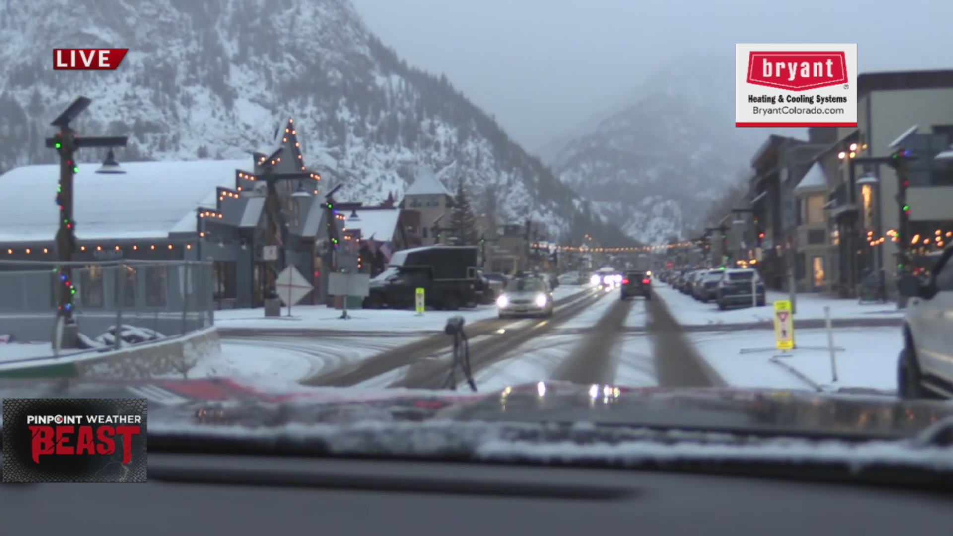 Cold temperatures impact roads in high country Friday