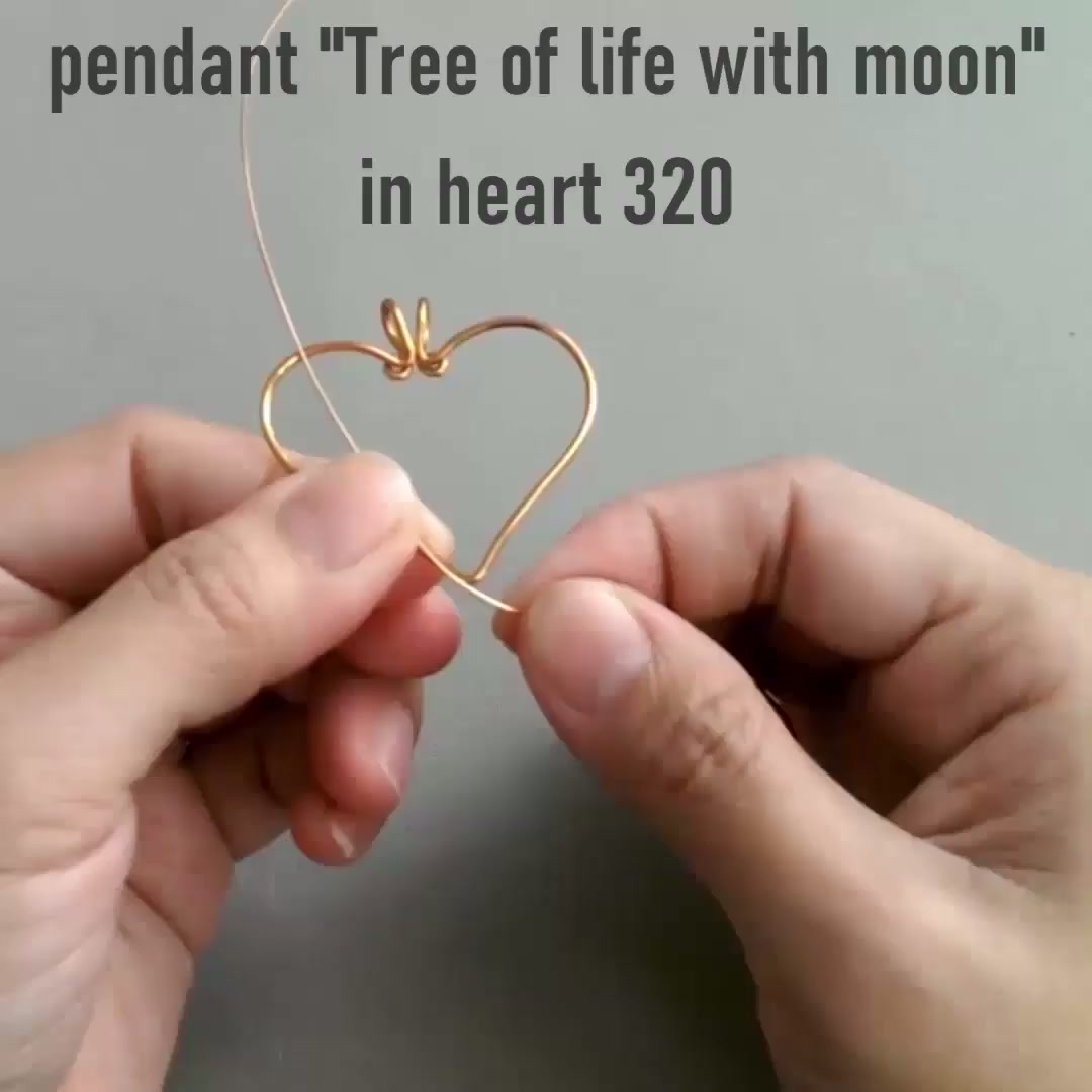 Tree of life with moon | heart | pendant | stone without holes ...