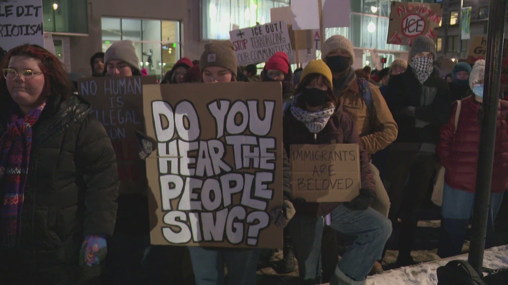 Massive protest against ICE shows up in downtown Portland