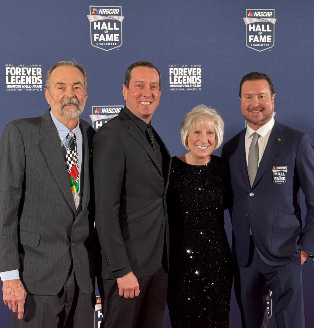 Dad dishes on Busch sons at NASCAR Hall induction