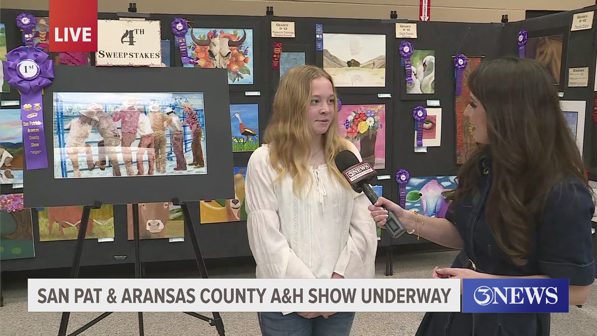 Live from the San Pat & Aransas County A&H Show! Impressive paintings ...