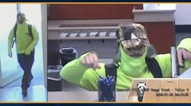 Kissimmee police hunt for gunman in neon shirt after bank robbery