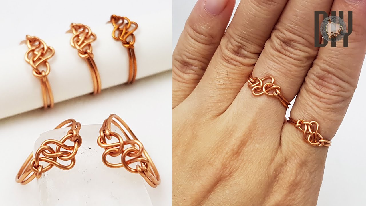 Eternity knot rings | Celtic style | How to do | Handmade | Copper wire ...