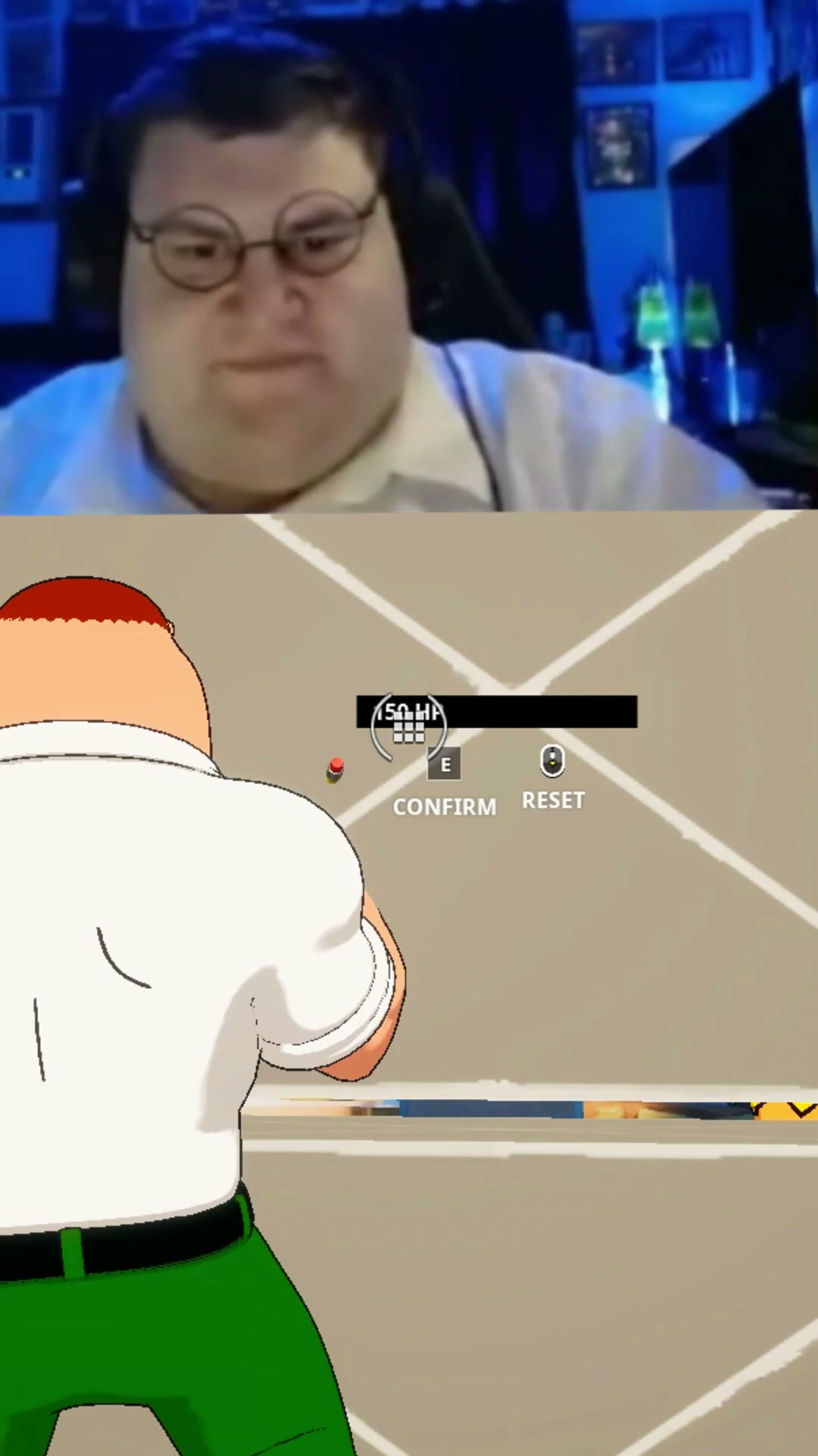 Peter Griffin plays Fortnite