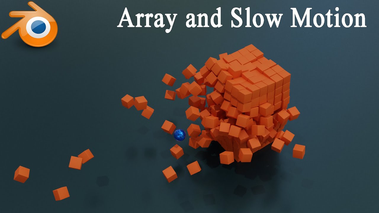 Array and slow motion - Blender tutorial for beginners - 169