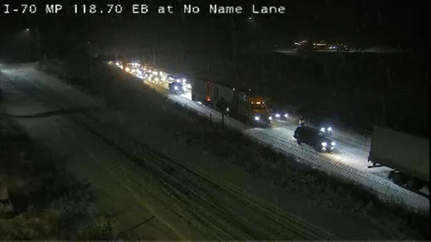 Semi truck slides off snowy crash on I-70 in Glenwood Canyon; Highway ...