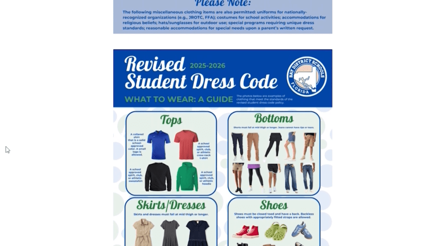 Bay District Schools officially updates its dress code after community ...