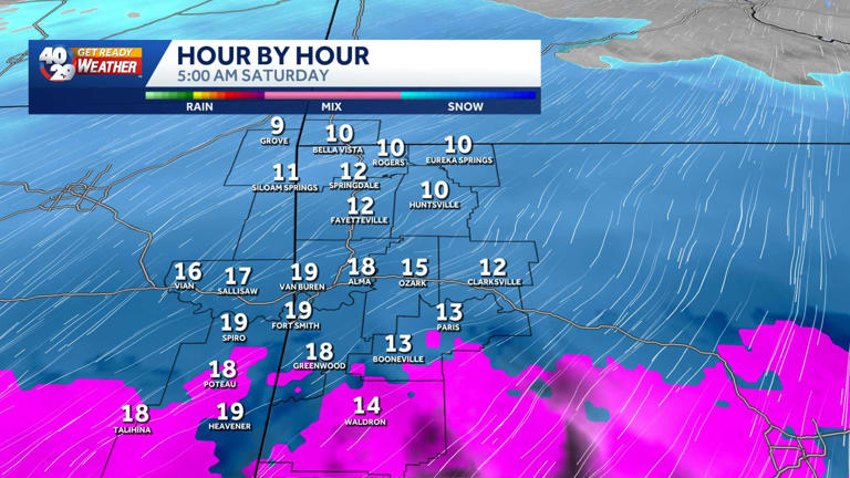 How long will the snow and sleet last? Hour-by-hour forecast