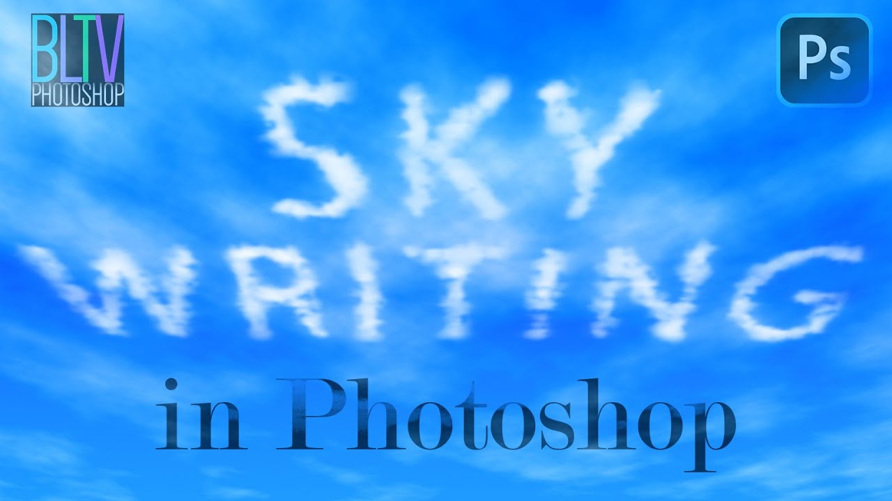 Photoshop: How to create your own skywriting!