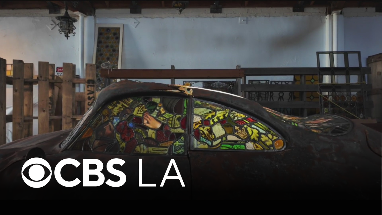 Glendale man turns burned out car from Palisades Fire into a work of ...