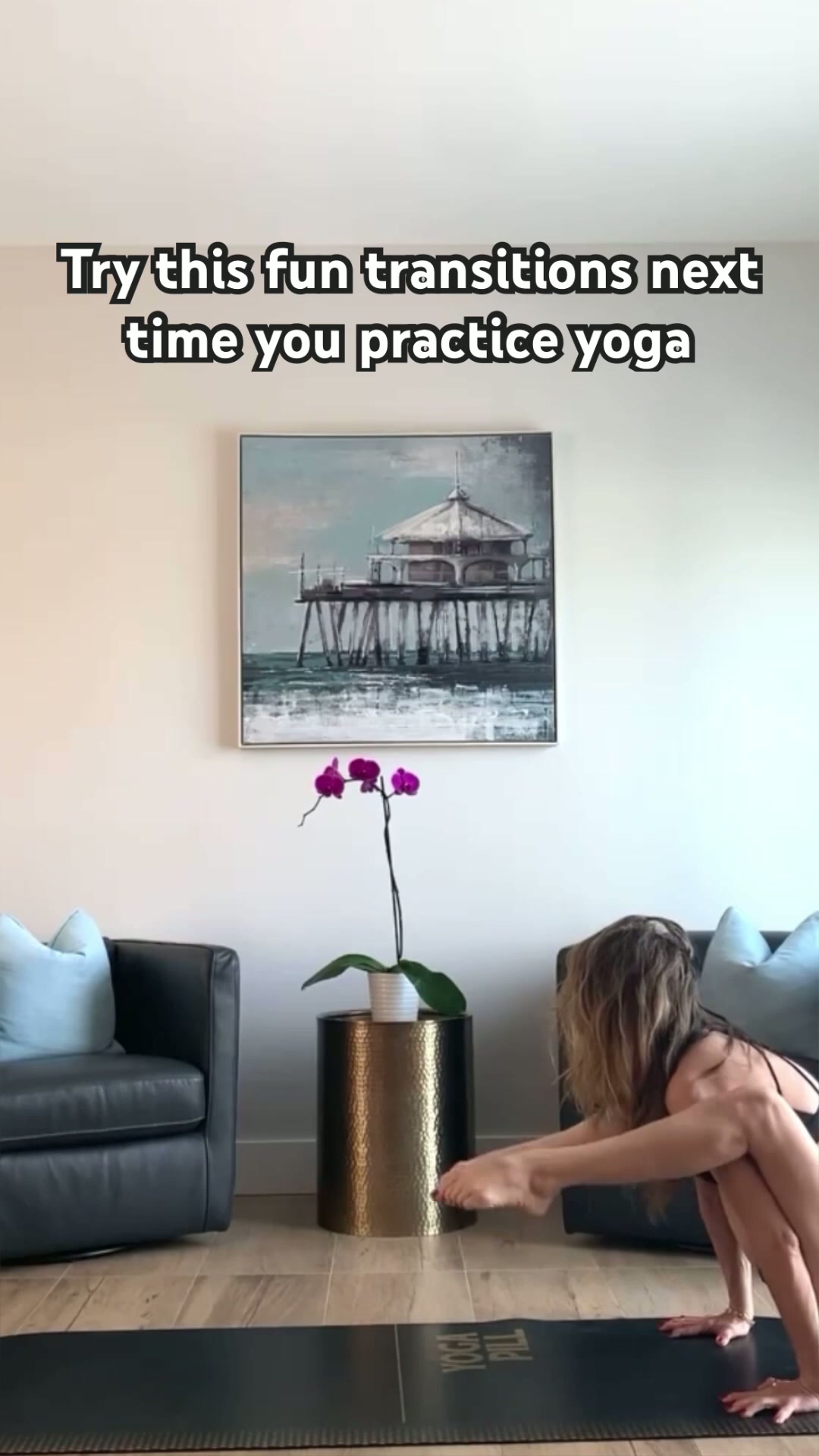 Yoga arm balance transitions #yoga #strength #viral #shortsvideo #fitover40