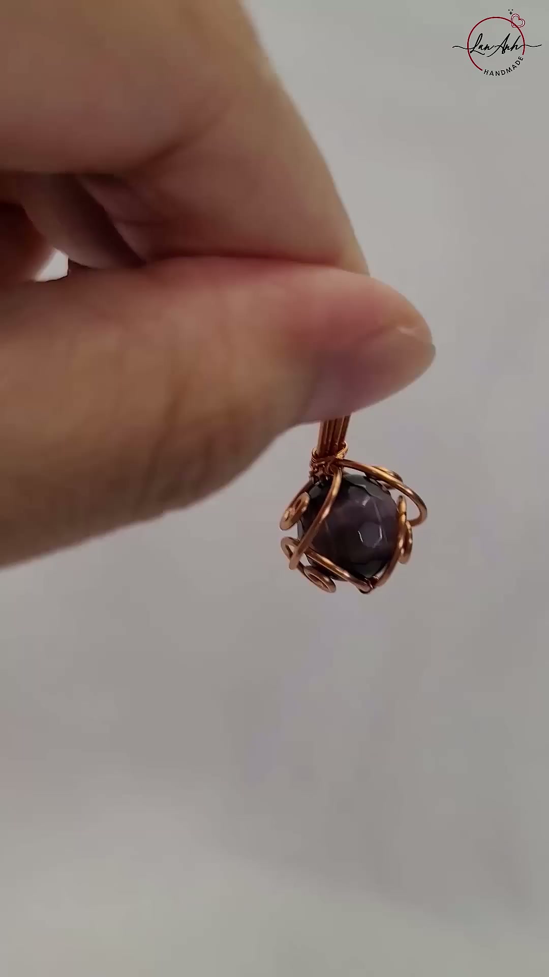 Wire wrapped stone pendant tutorial | simple cage for beginner # ...