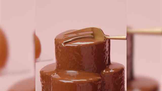 A strawberry ice cream stack meets a chocolate heart