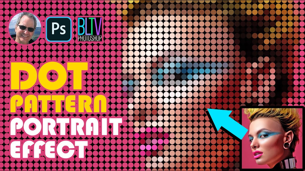 Photoshop: How to create stunning DOT pattern portraits!