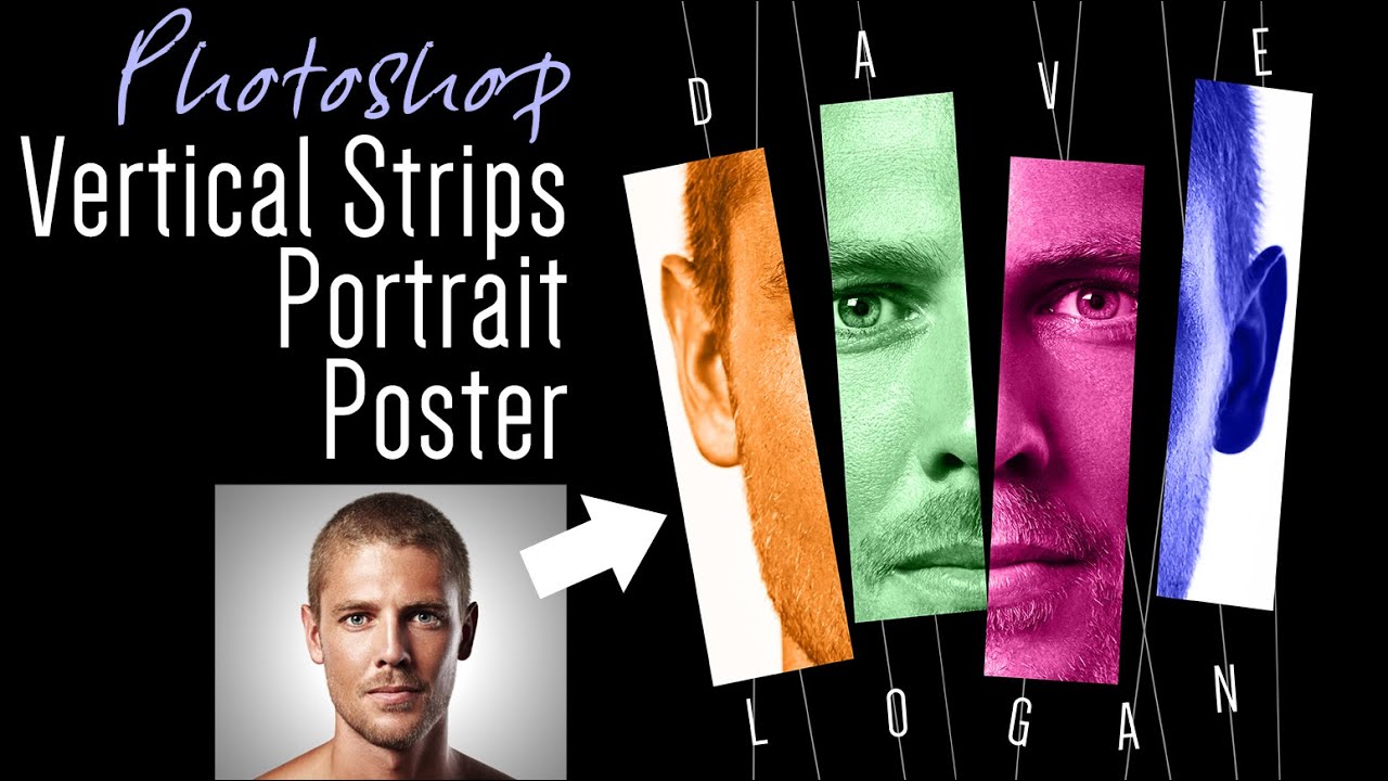 Photoshop: Create a powerful, retro, vertical strips portrait design