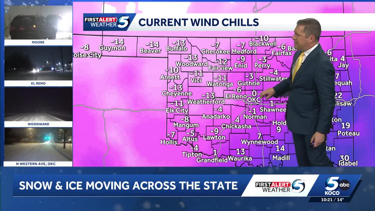 Oklahoma winter storm update: First wave of winter storm continues to ...