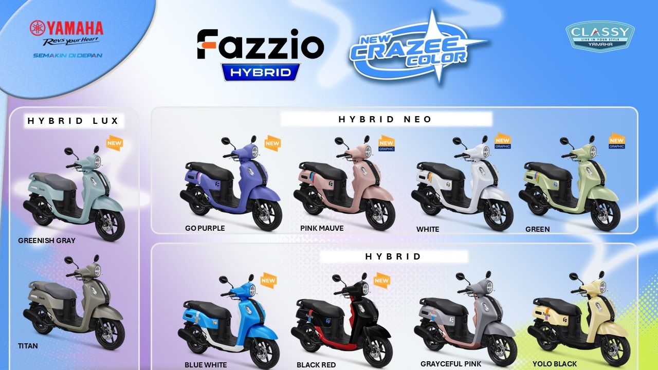 Bikin Gen Z tergoda, ini pilihan warna baru dan harga Yamaha Fazzio ...