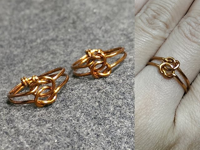 Copper knot ring - How to make wire jewelry 158