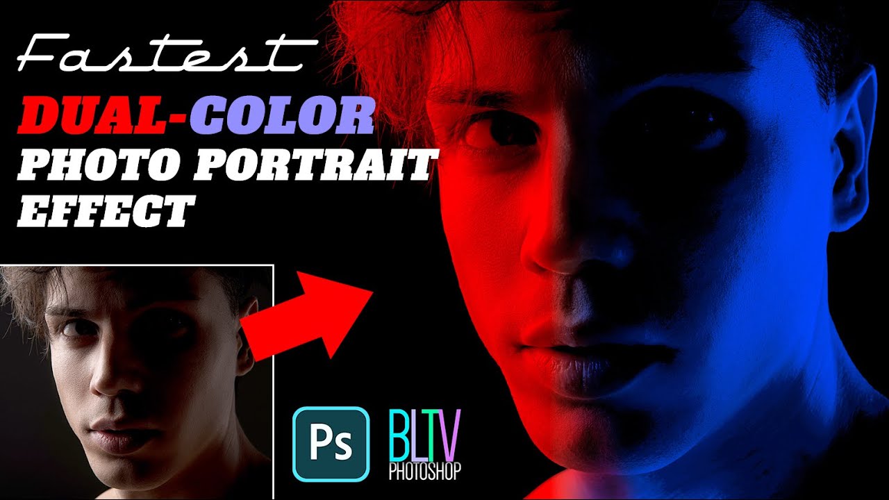 Photoshop: Best way to create dual-color photo portraits