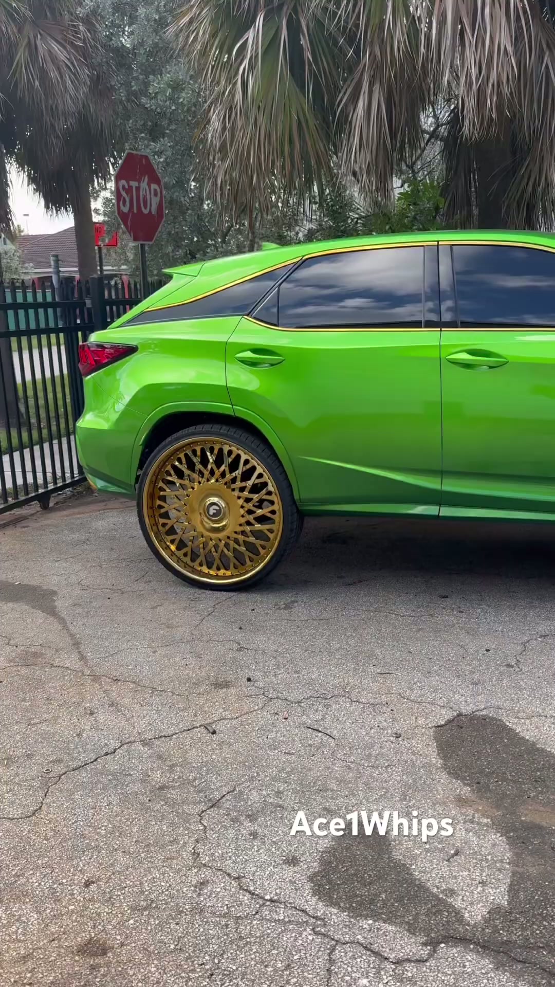 Candy Green Lexus RX on Gold 30’s Forgiatos