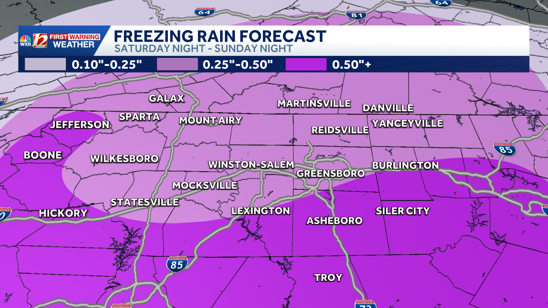 Winter storm forecast updates | Major ice storm impacts North Carolina