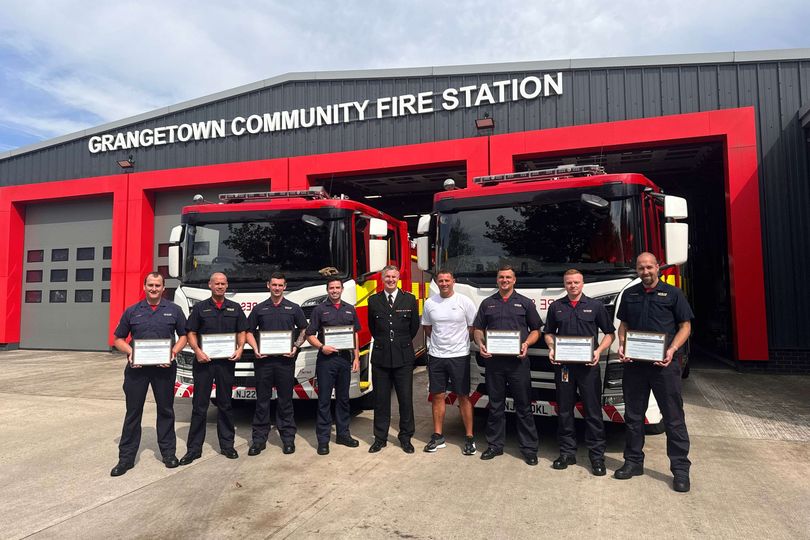 Firefighter saved by crewmates after collapsing in cardiac arrest was ...