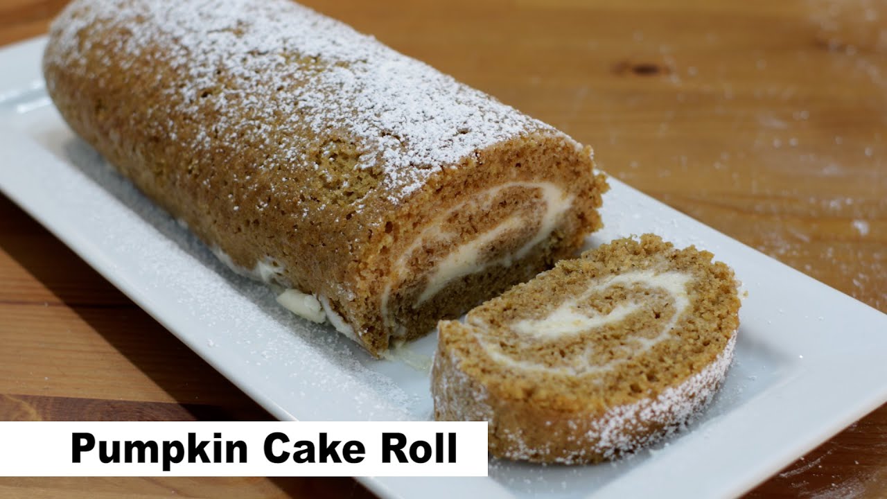 How to make a pumpkin roll | Easy homemade pumpkin cake roll recipe ...