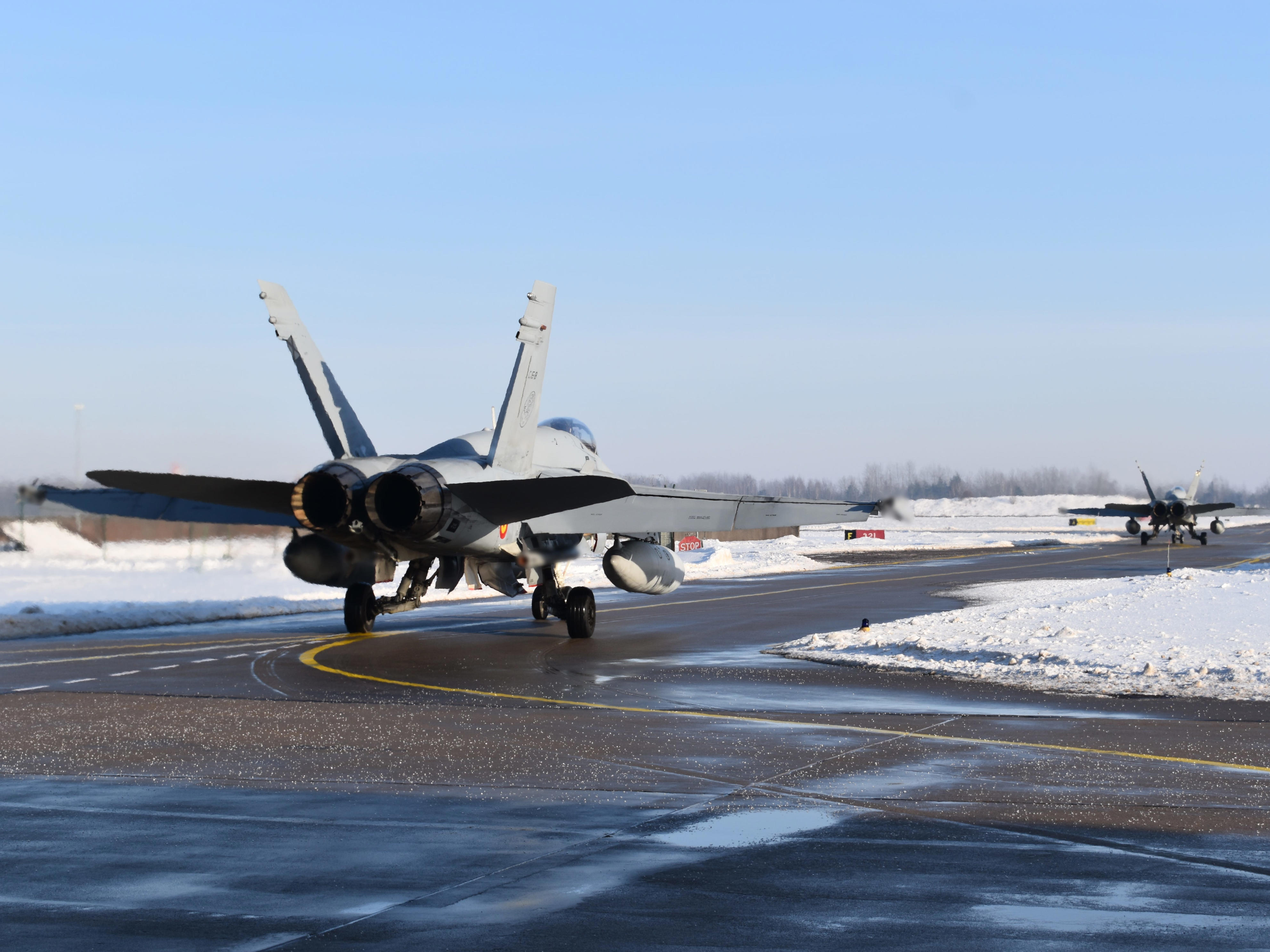 A NATO fighter wing showed up for front-line air patrols with drone ...