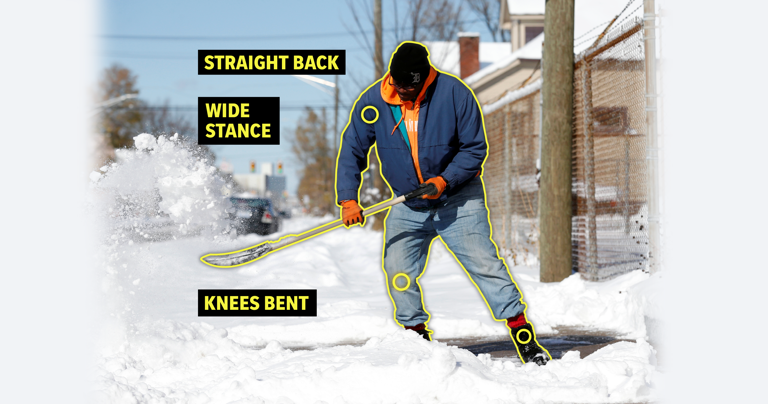 Tips on how to shovel snow safely during the winter storm this weekend