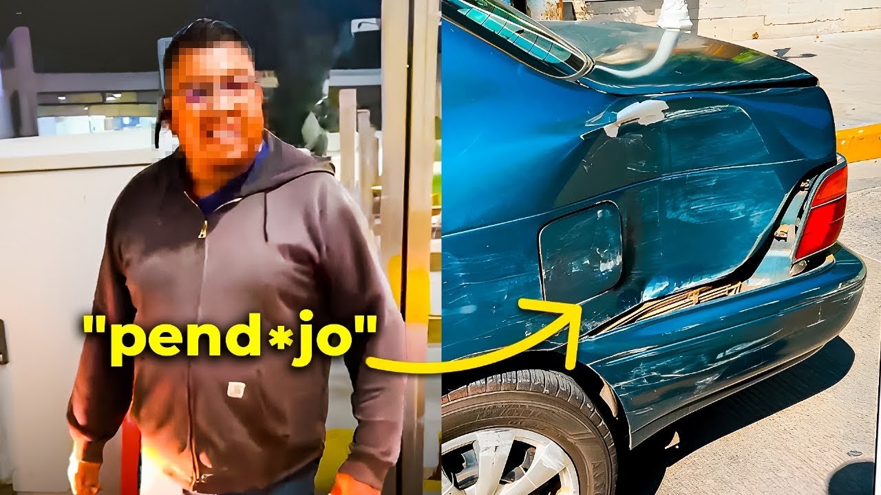 Un camionero alterado golpea mi auto y se da la fuga (lamentable)