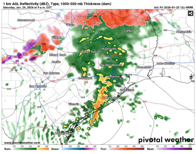 When will freezing temperatures arrive in Central Texas? An hour-by ...