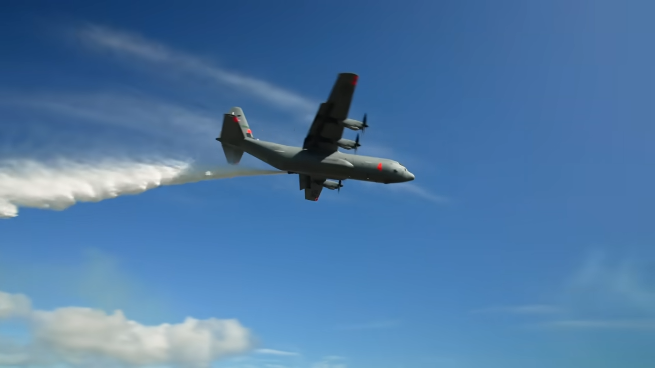 This is what happens when fire meets a 130,000 pound aircraft