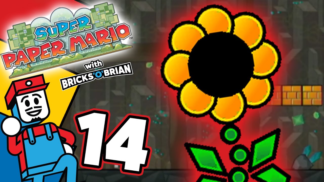 Mischievous flowers in the mine! - Super Paper Mario with Bricks 'O' Brian
