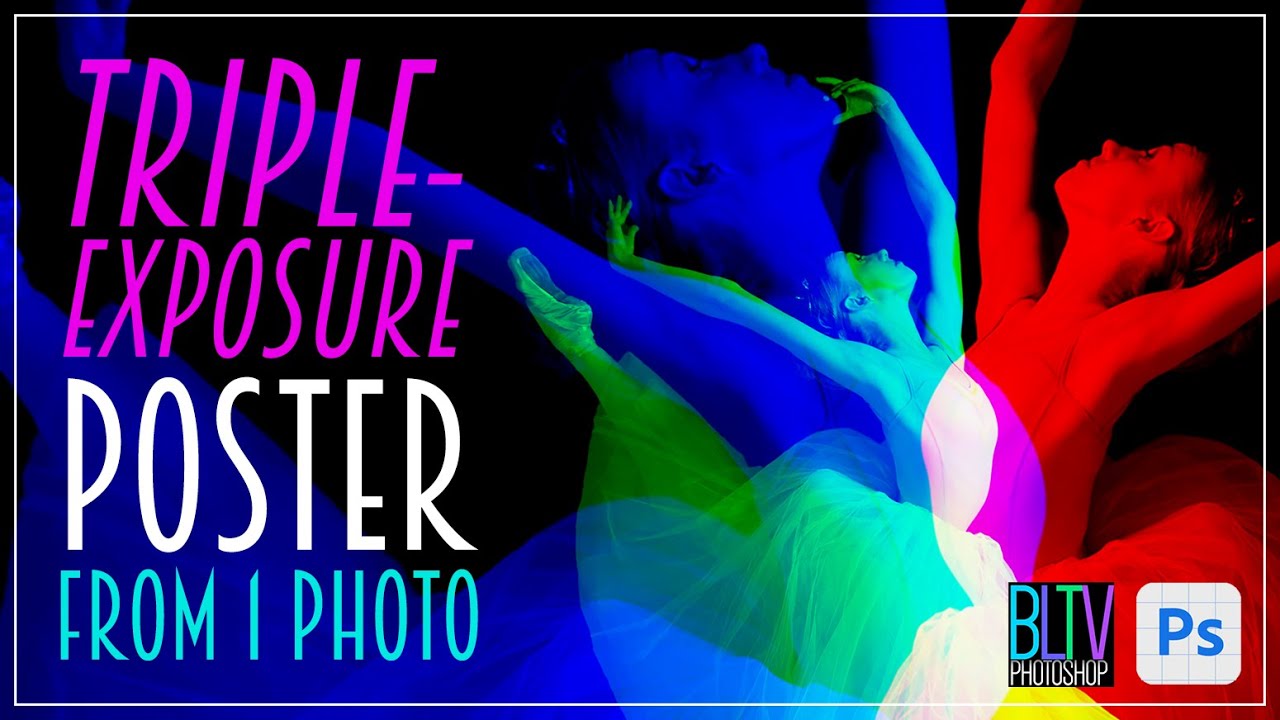 Create a triple-exposure photo poster in Photoshop!