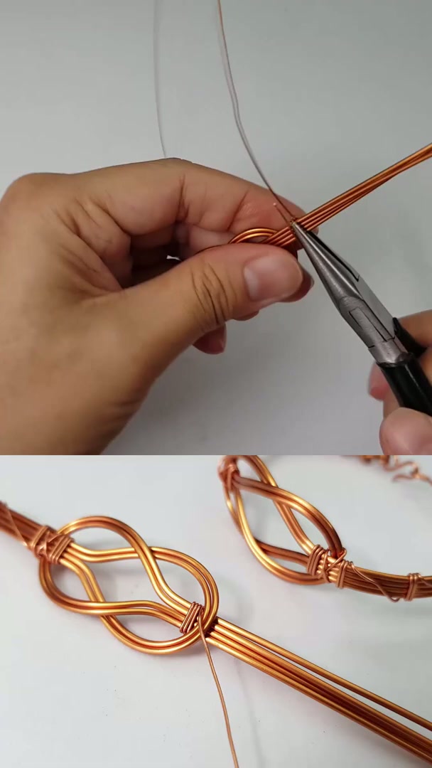 Double square knot (sailor knot) | bracelet | unisex | wire jewelry ...