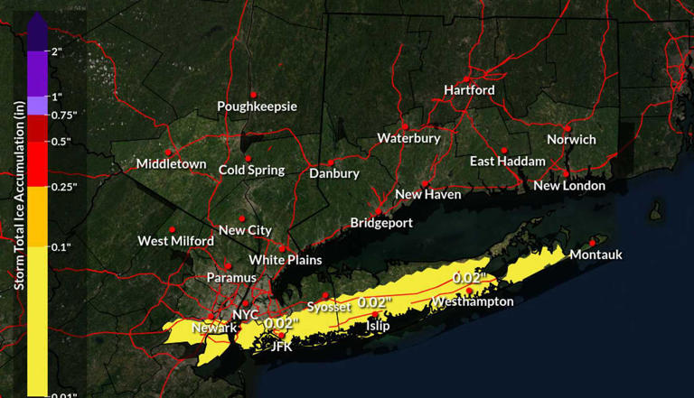 New NWS snowfall map reveals highest expected accumulations in NY, NJ, CT