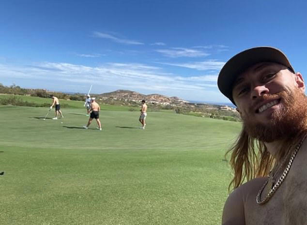 George Kittle plays golf with 49ers teammates days after Achilles tear ...
