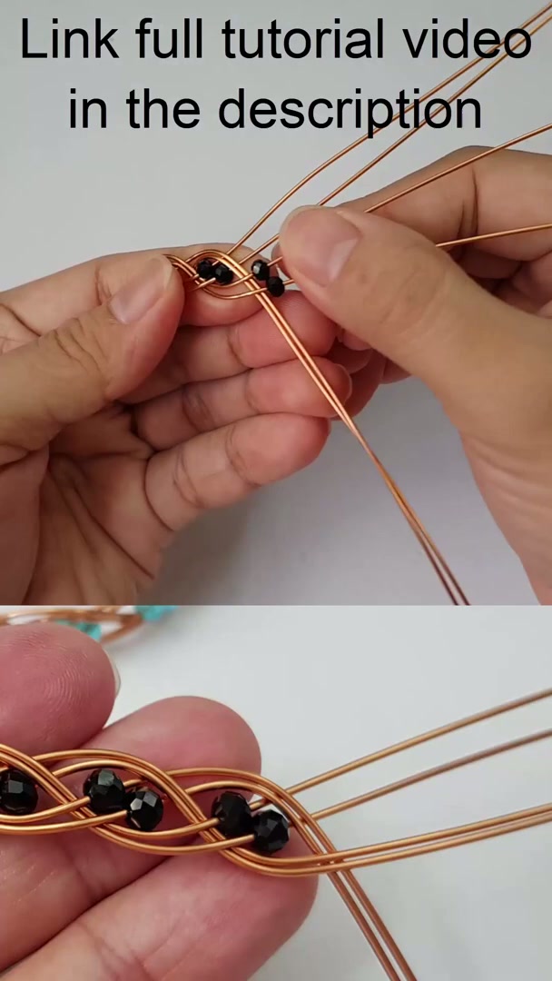 Double 3 wire braid | bracelet | small crystal | handmade jewelry ...