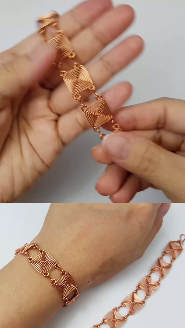 Play with wire | Square chain | bracelet | God's eye craft ...