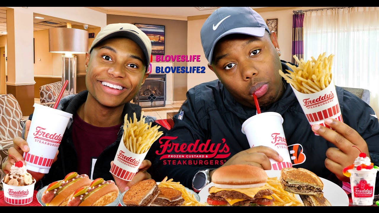 Freddy's steakburgers mukbang with Darius and ZaddyChunkChunk