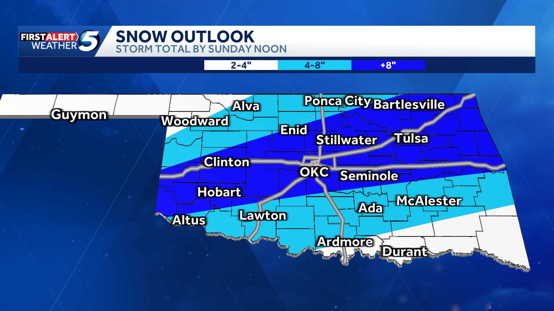 Oklahoma winter storm: Heavier snow expected Saturday after several ...