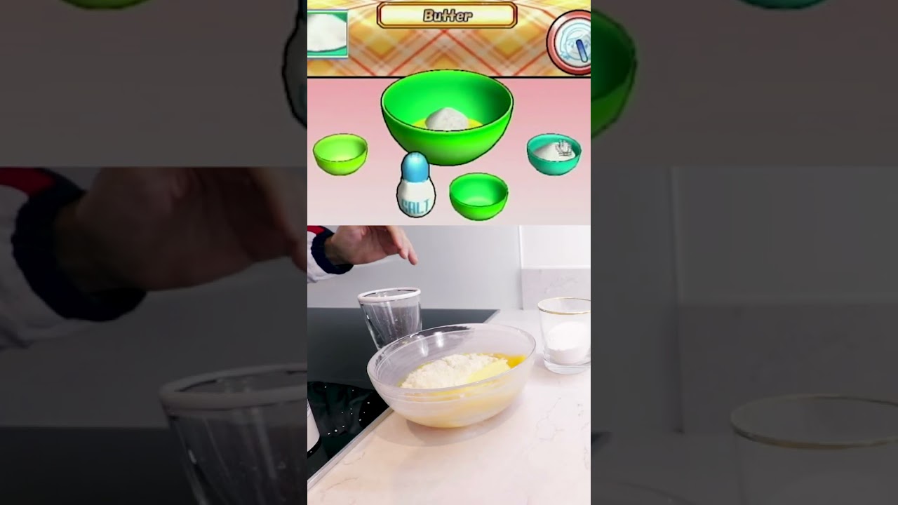I followed Cooking Mama's recipe for fruit tart at home